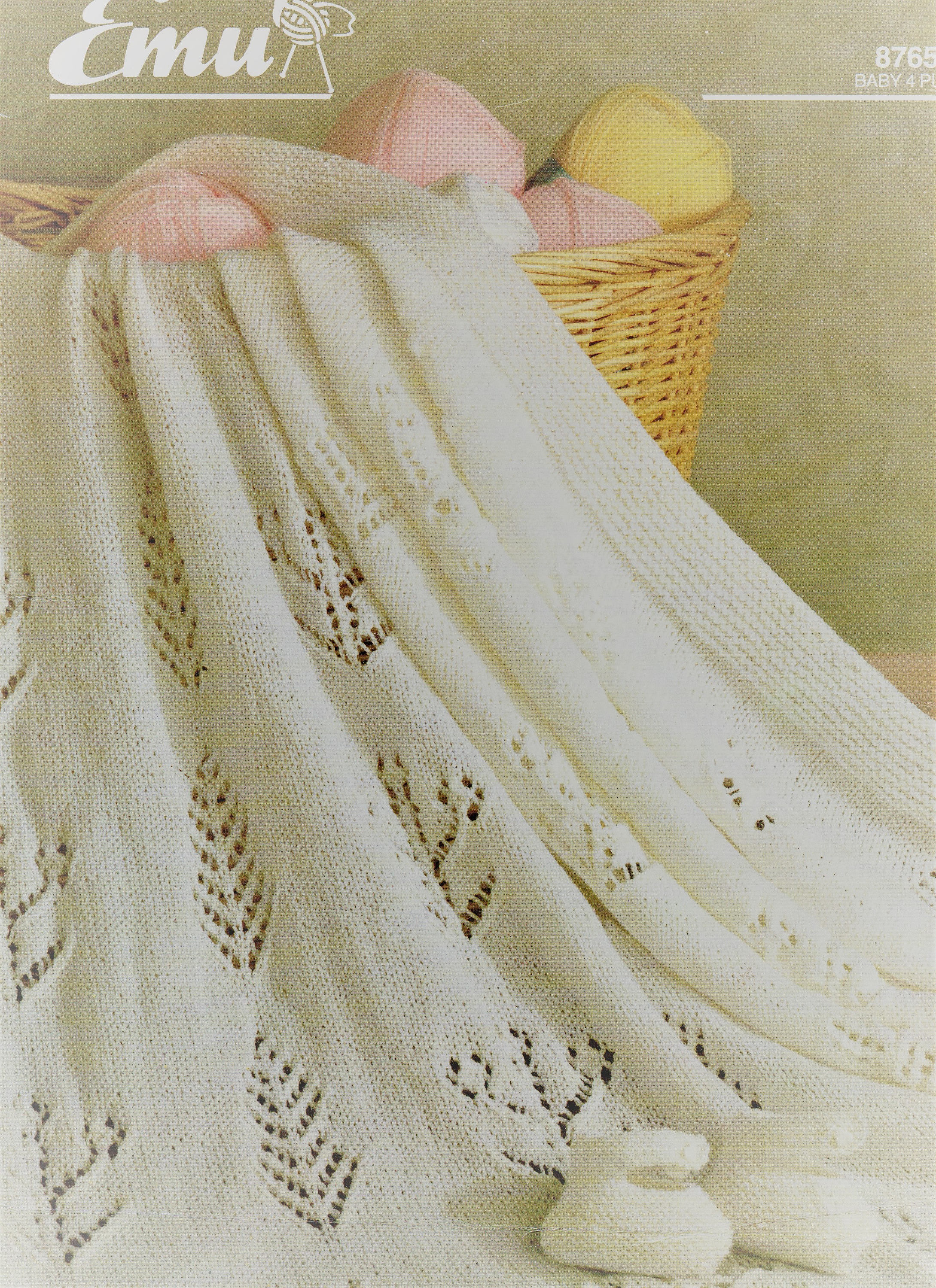 PDF Instant Download Emu 8765 Vintage Baby Shawl Blanket Knitting ...