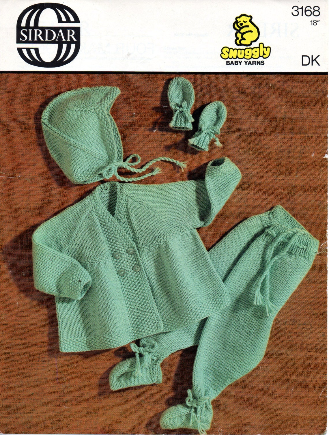 PDF Vintage Baby Knitting Pattern Sirdar 3168 Cardigan Hat - Etsy