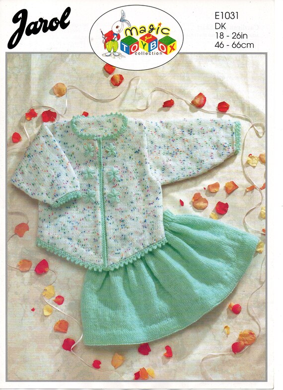 Jarol E1031 Vintage UK Knitting Pattern. Girls Skirt and | Etsy