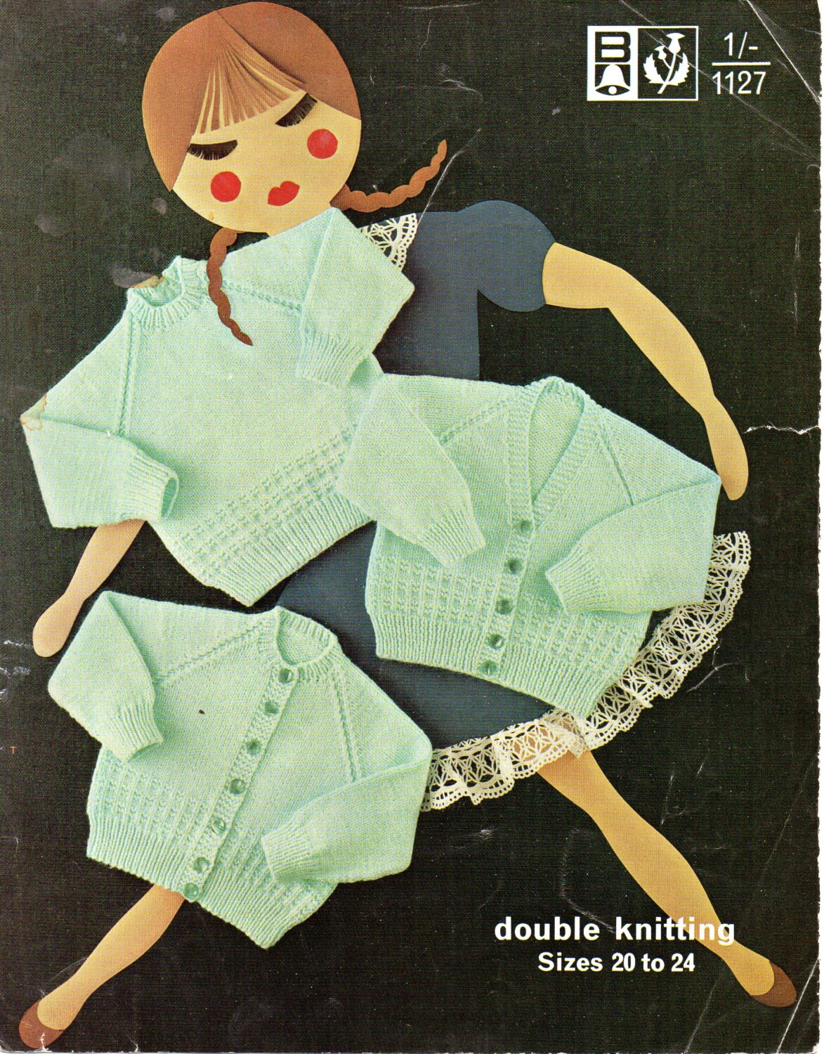 PDF Vintage Baby Knitting Pattern, Bellmans 1127, Baby Cardigans ...