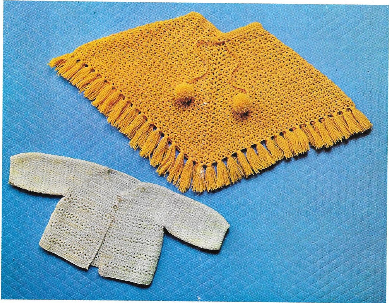 Vintage Studley 835 Baby Crochet Pattern Poncho Cardigan - Etsy