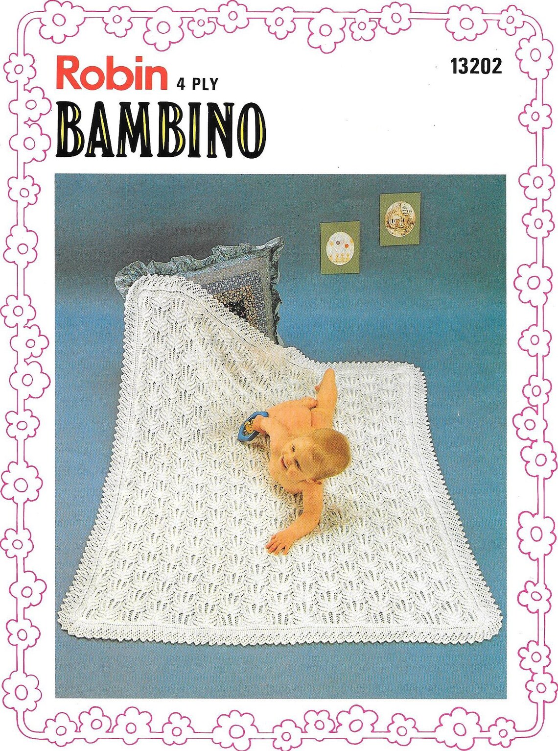 Vintage Baby Shawl Knitting Pattern 4 Ply 42 Square - Etsy Australia