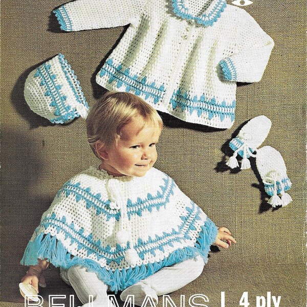 PDF Instant Download Vintage Baby Knitting Pattern Boys/girls Cardigan ...