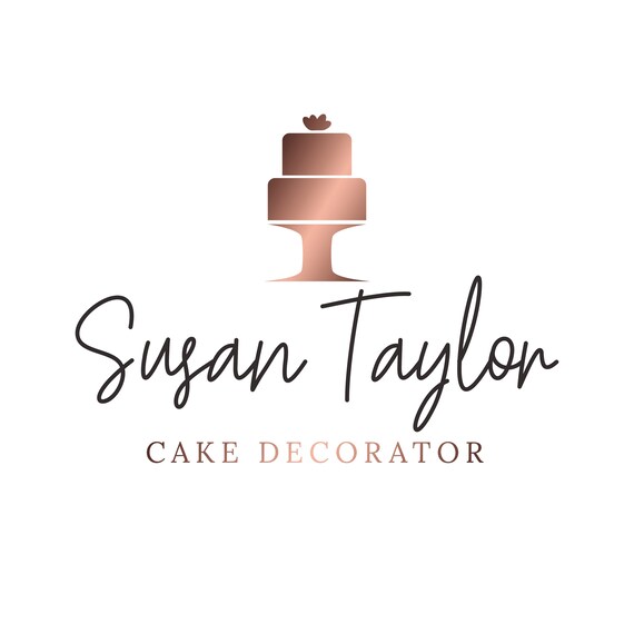 Cake Decorator Logo Bakery Branding Kit Cupcake Logo Cake Etsy