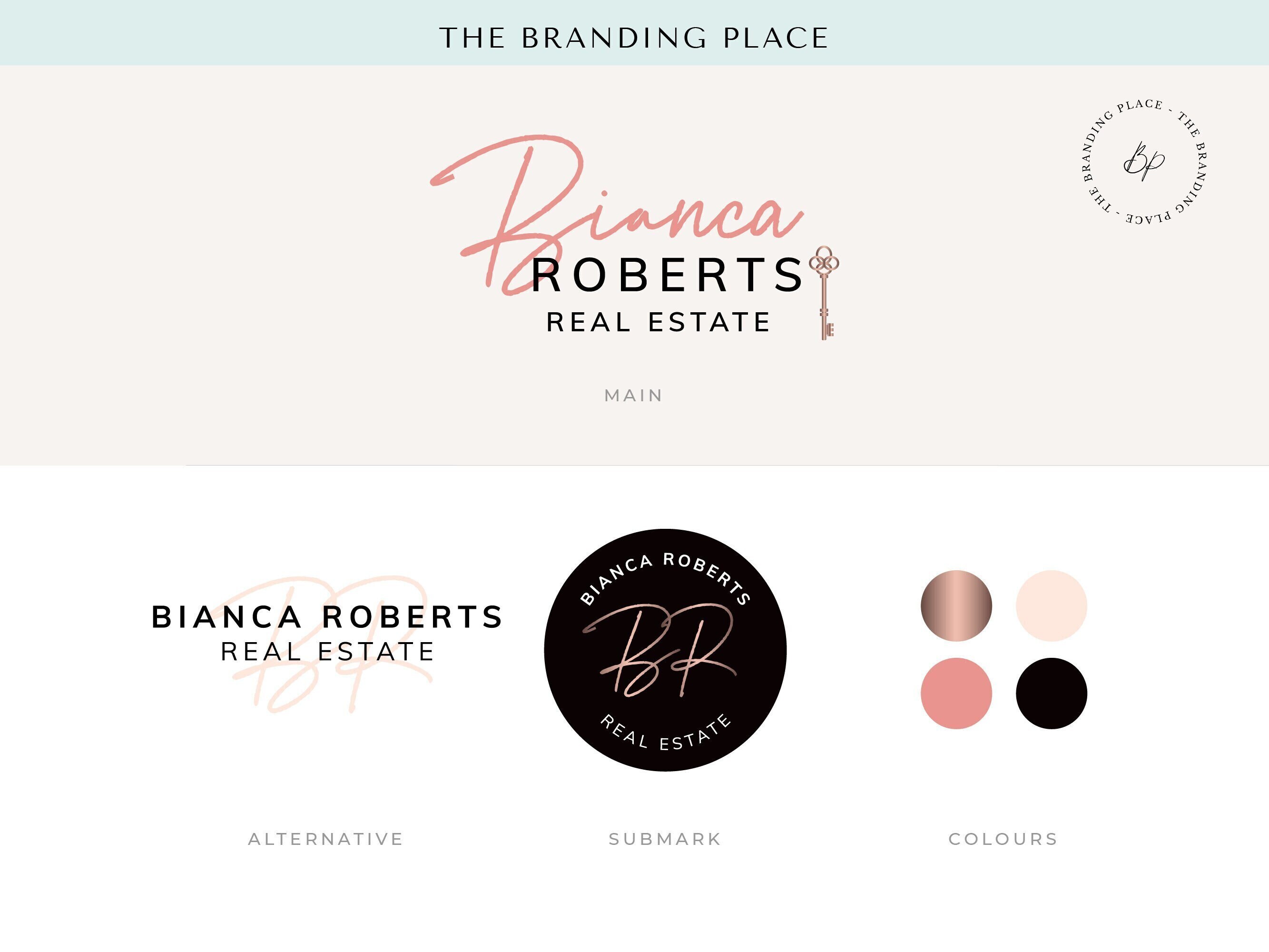 Graphic Design Property agent logo No.167 Blogger Rosegold Premium Logo ...