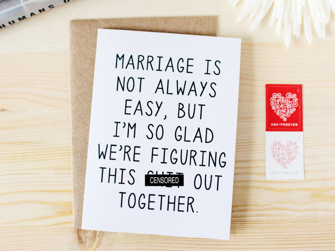 Funny Anniversary Card - Marriage Humor - Etsy