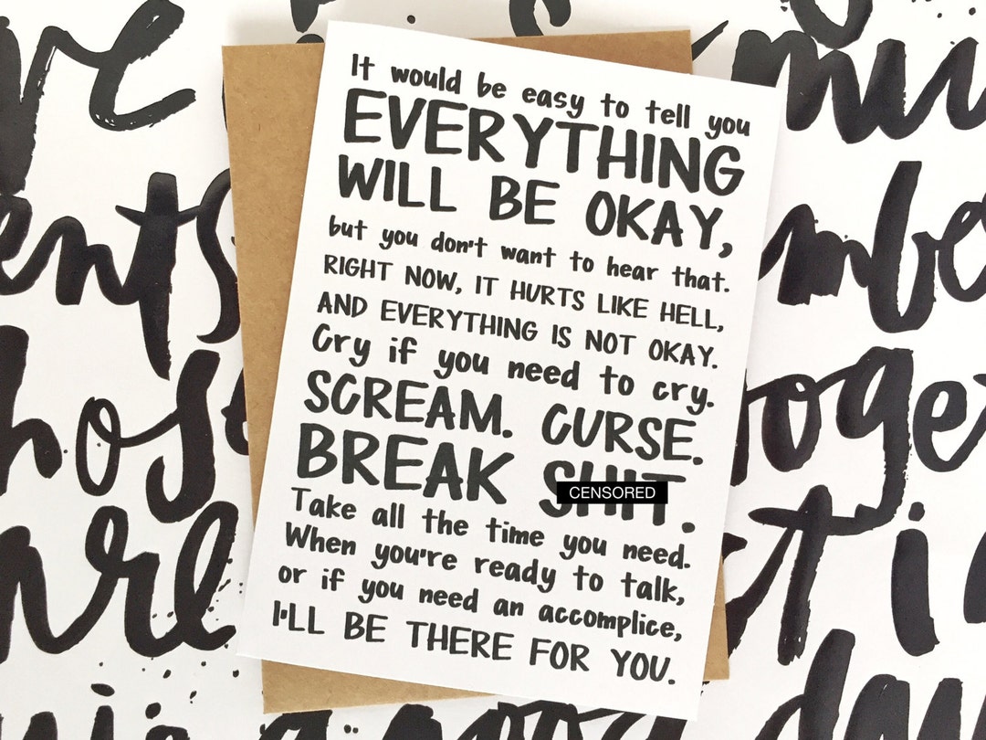 Funny Sympathy Card - Funny Coping Card - Funny Divorce Card - Funny ...