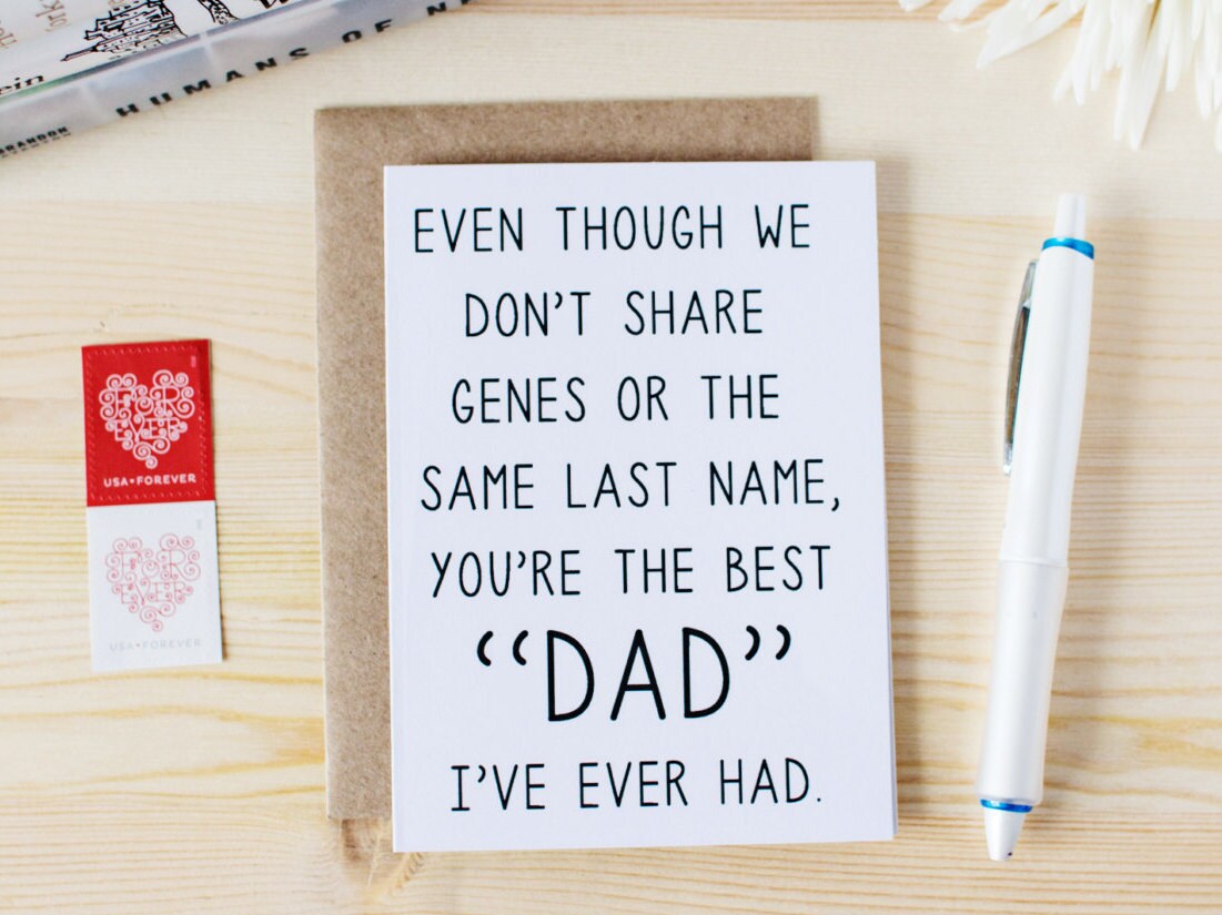 Funny Father's Day Card for Step Dad Funny Card for Like | Etsy