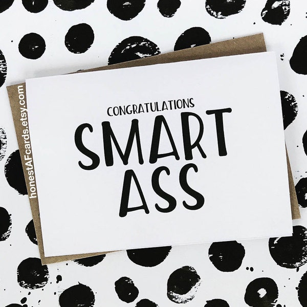 Smart Ass Card - Etsy