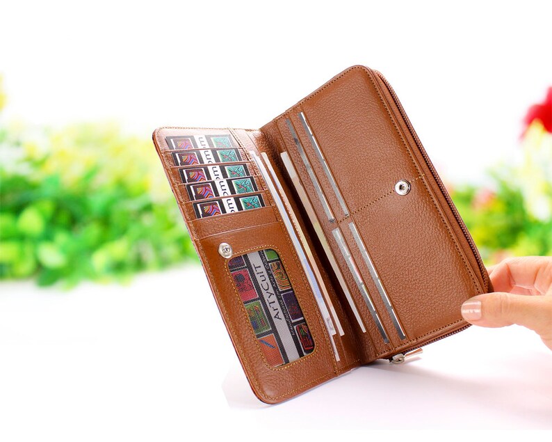 Woman Wallet Leather Handmade Bifold - Etsy