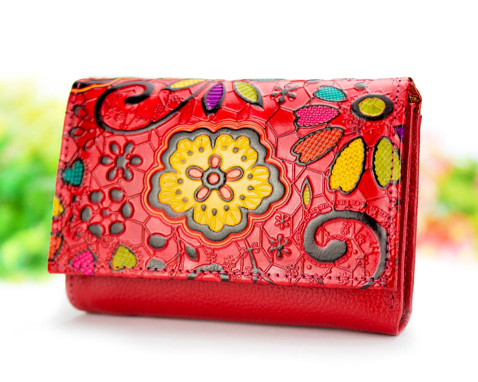 Floral Wallet Ladies Wallet Trifold Wallet Small Wallet - Etsy