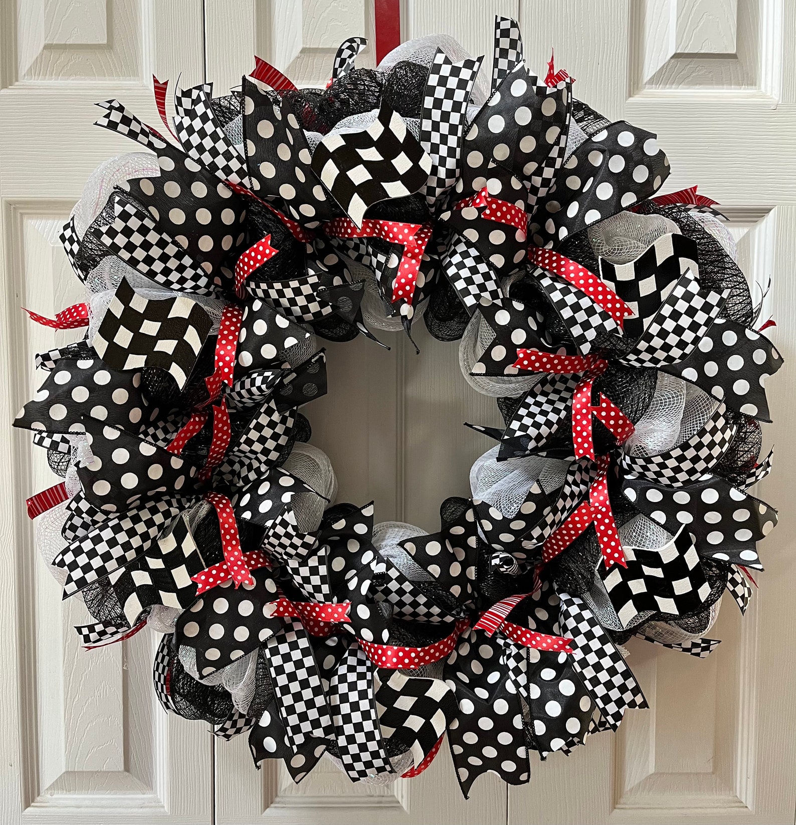 Racing Wreath, Racing Decor, Race Car Wreath, Checkered Flag Wreath ...