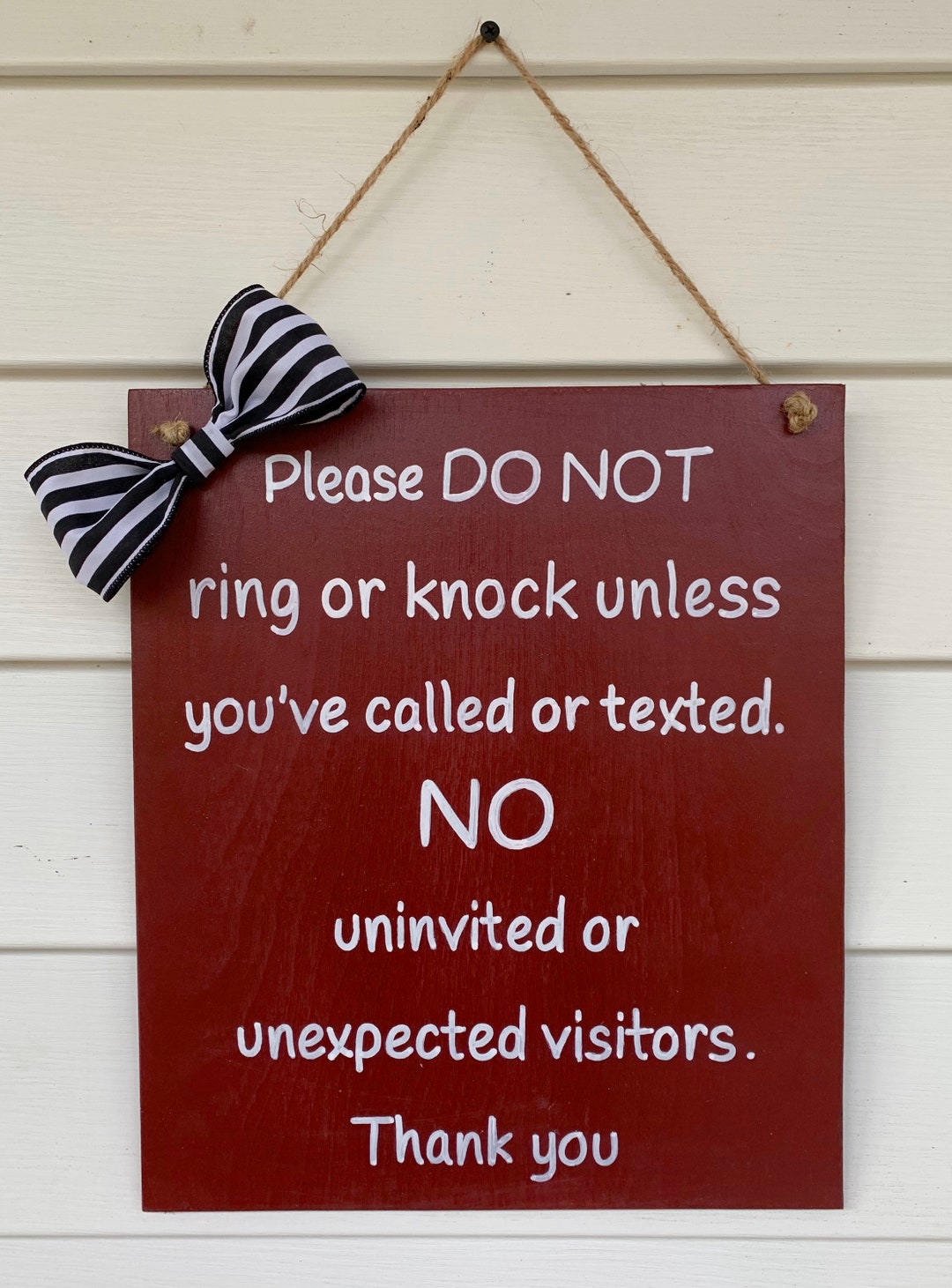 No Visitors Sign, No Visitors, Self Quarantine, No Uninvited Guests, Go ...