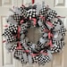 Racing Wreath, Racing Decor, Race Car Wreath, Checkered Flag Wreath ...