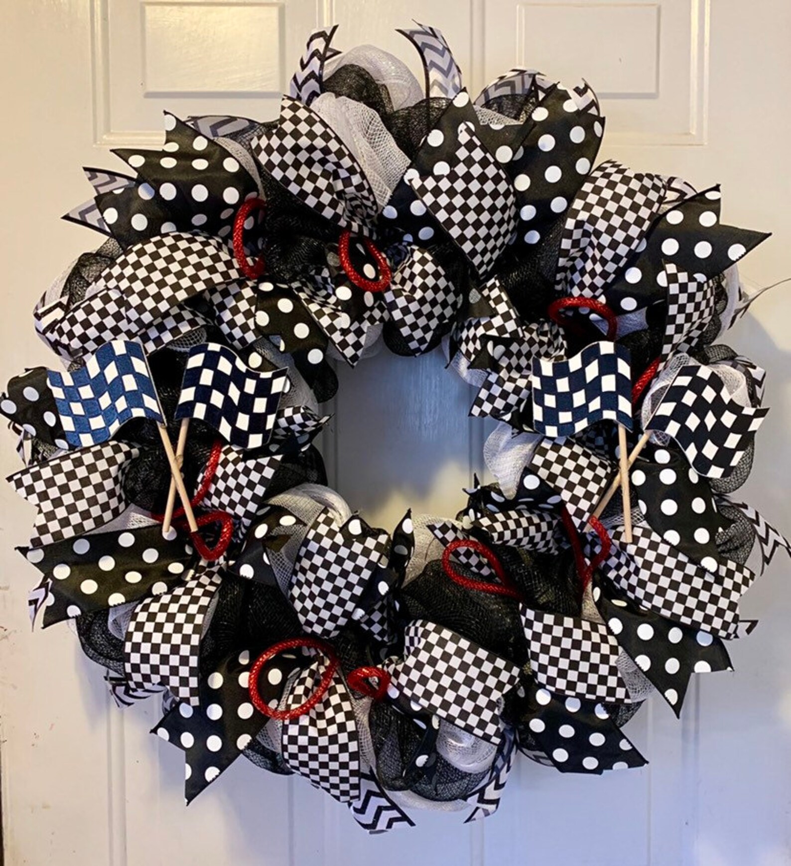 Racing Wreath, Race Car Wreath, Race Wreath, Racing Decor, Race Car ...