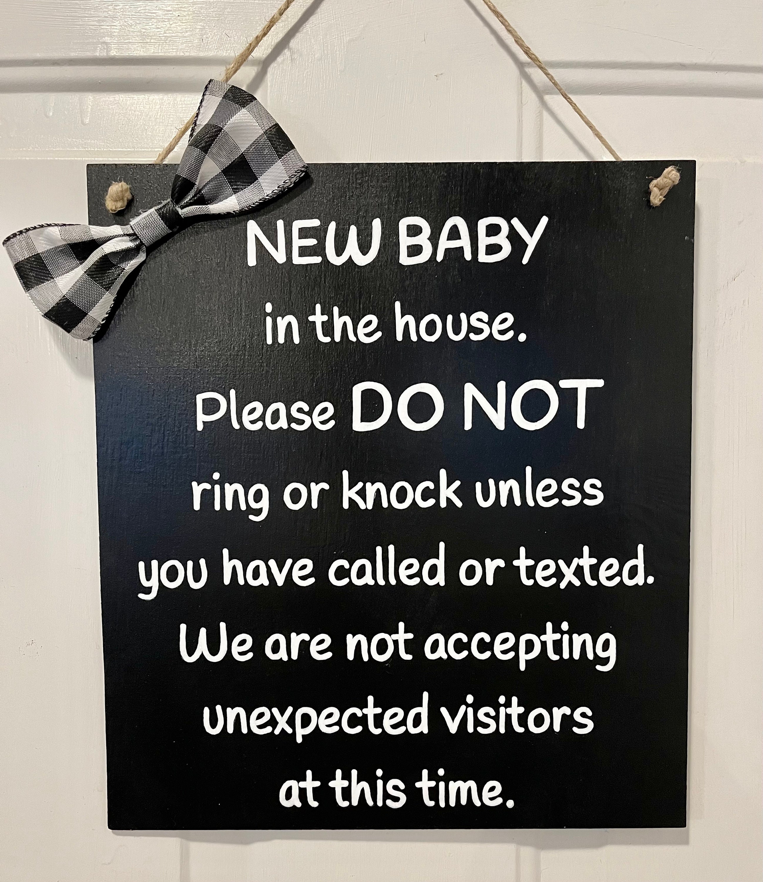 New Baby Sign, Do Not Disturb Sign, New Baby Door Sign, Social ...