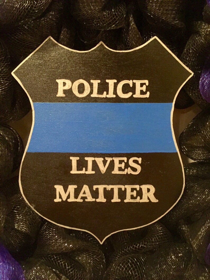 Police Lives Matter Wreath Thin Blue Line Wreath Police - Etsy