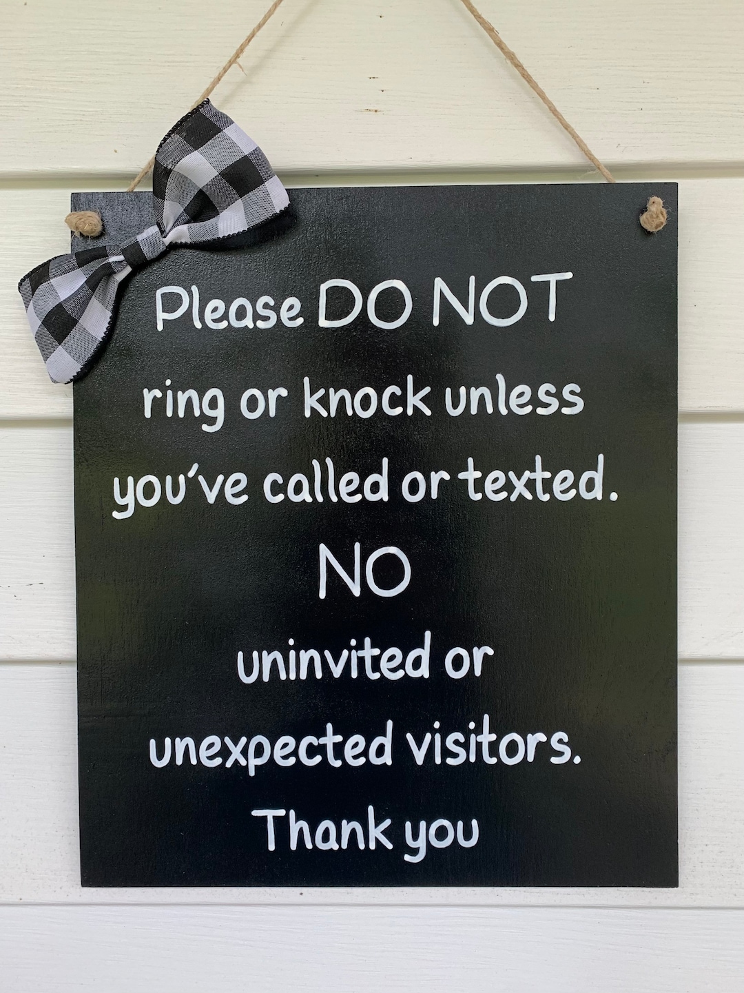 No Visitors Sign, Social Distancing Sign, Go Away Sign, No Unexpected ...