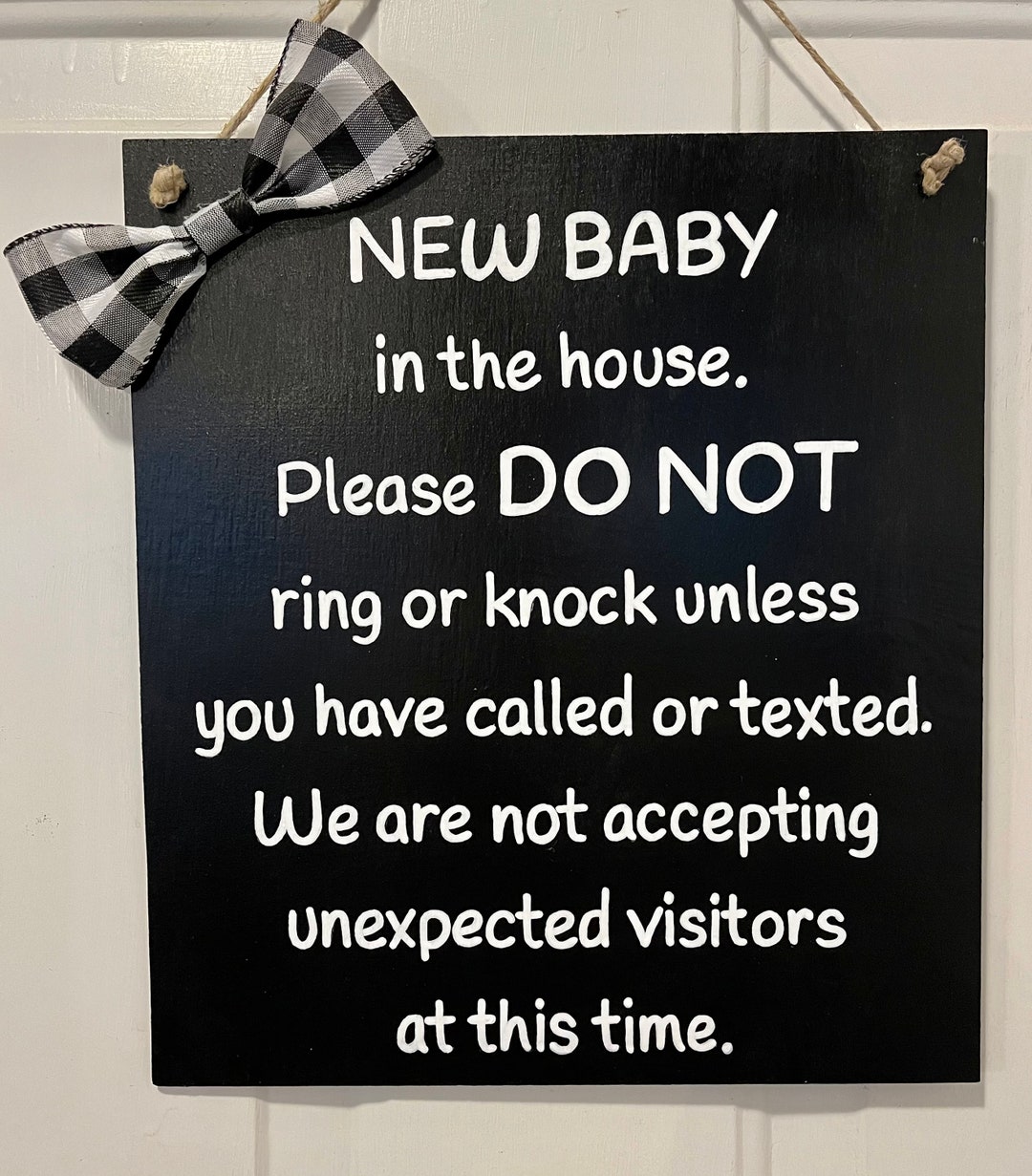 New Baby Sign, Do Not Disturb Sign, New Baby Door Sign, Social ...