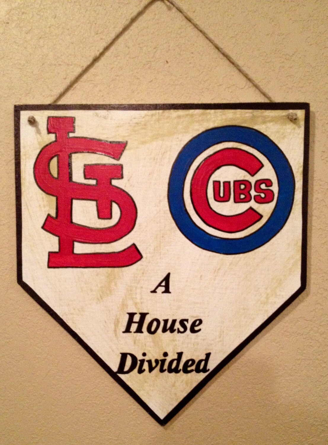 I Root for the Chicago Cubs versus the St Louis Cardinals Baseball Sign ...