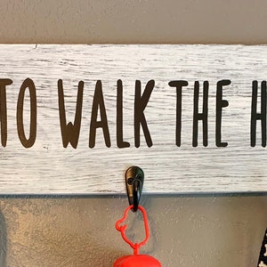 Dog Leash Holder. Dog Leash Sign, Dog Decor, Dog Lover Gift, Dog Lover ...