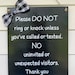 No Visitors Sign, Social Distancing Sign, Go Away Sign, No Unexpected ...