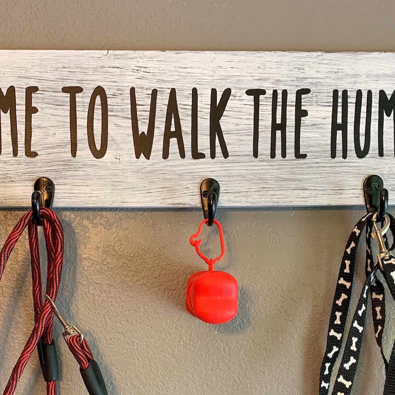 Dog Leash Hanger Welcome - Etsy