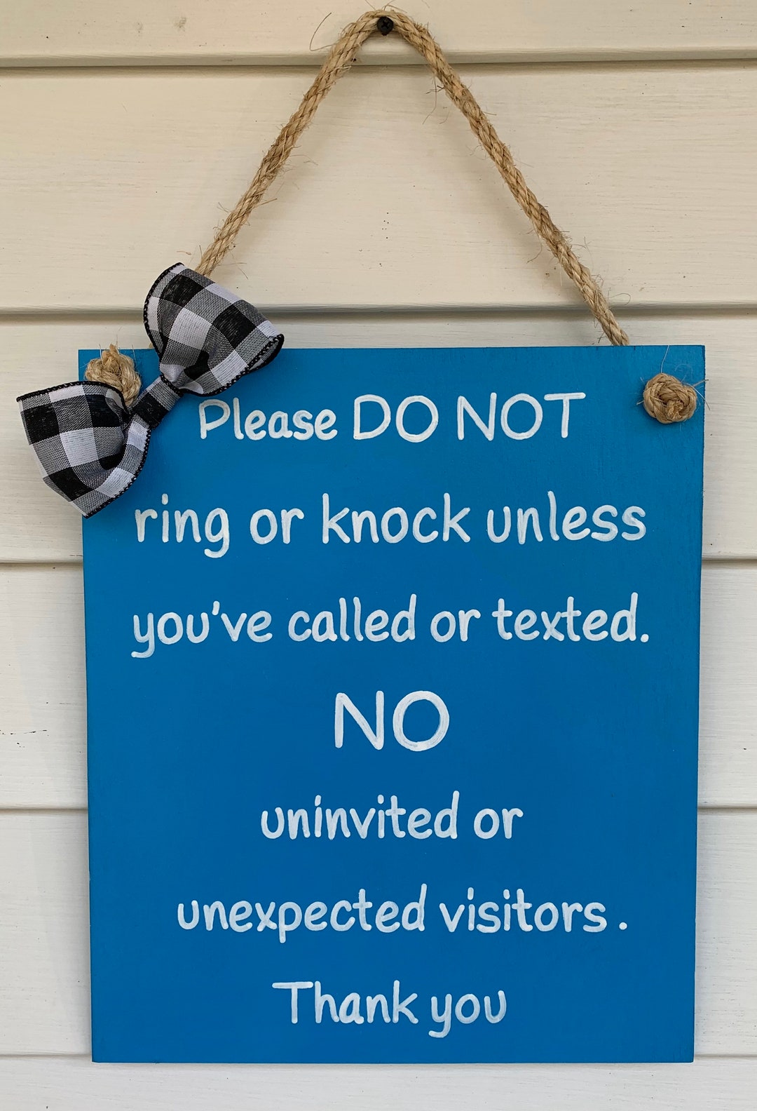 No Visitors Sign, Social Distancing Sign, Go Away Sign, No Unexpected ...
