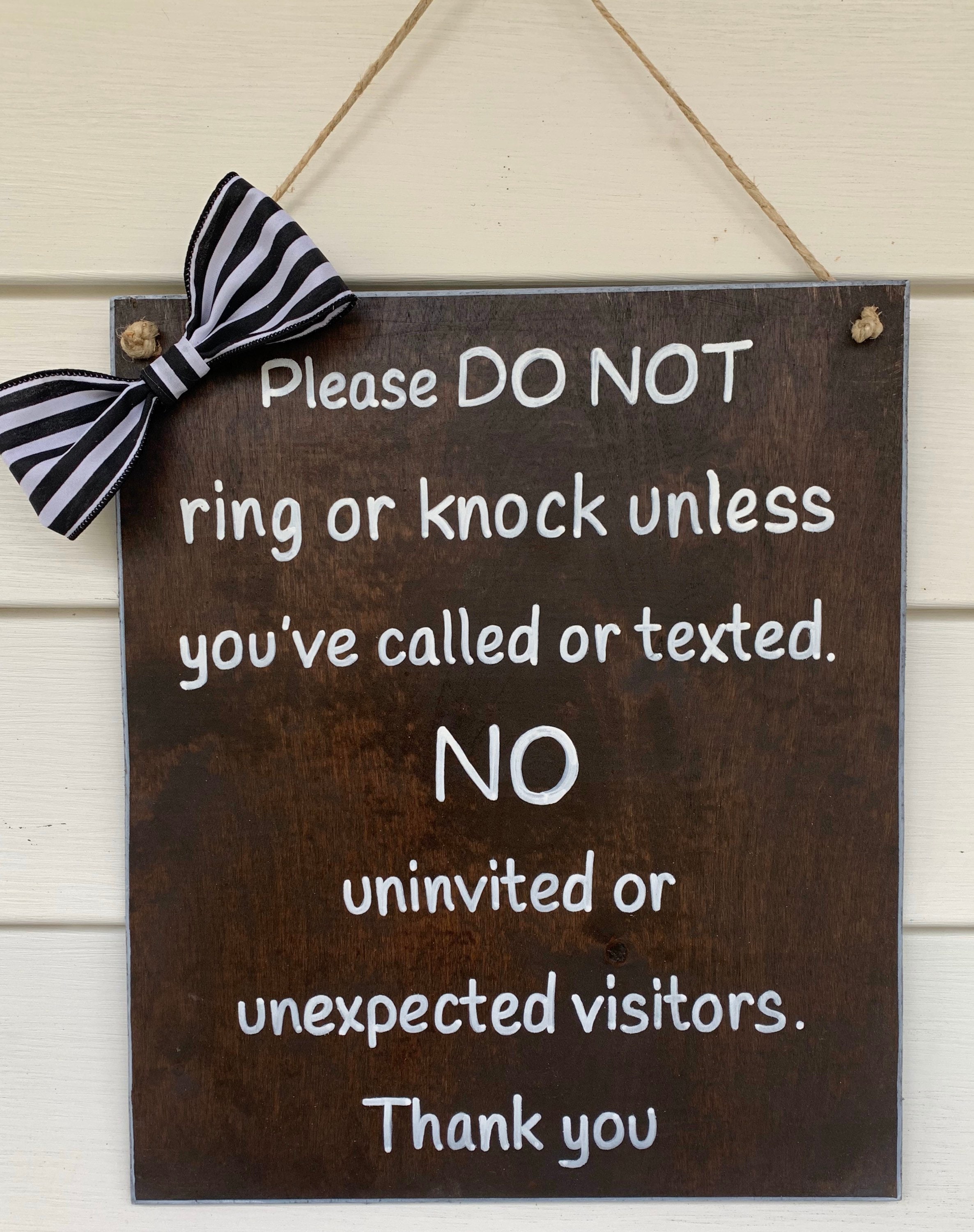 No Visitors Sign, No Visitors, Do Not Disturb Sign, No Uninvited Guests ...