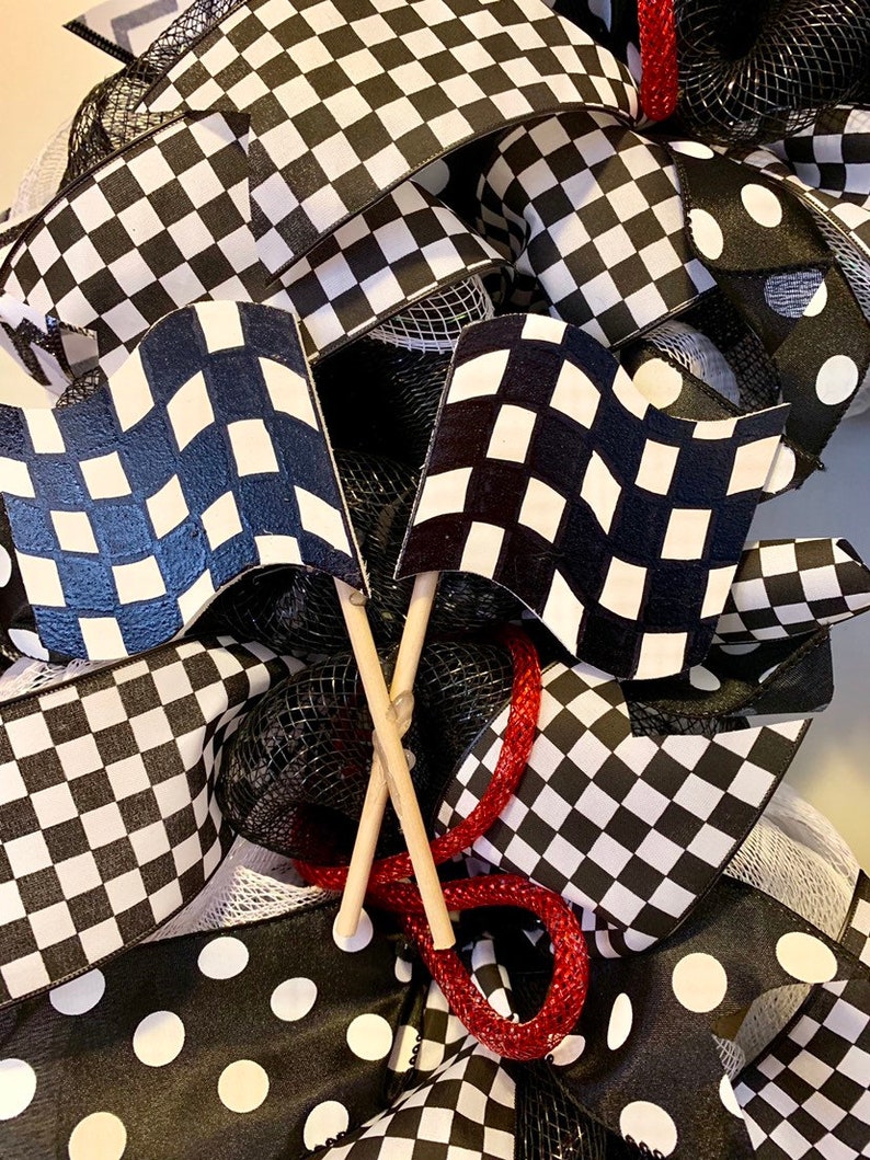 Racing Wreath, Race Car Wreath, Race Wreath, Racing Decor, Race Car ...