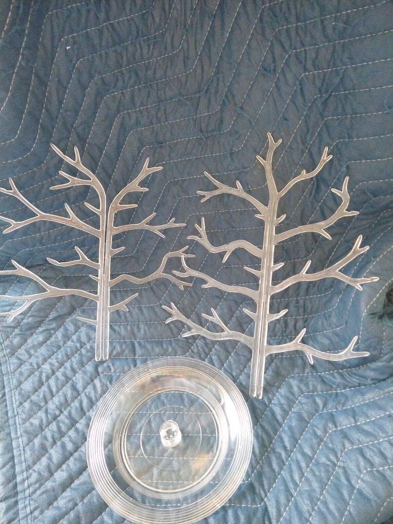 Vtg Holiday Tidbit Gumdrop Tree Plastic Clear Acrylic Server Stand ...