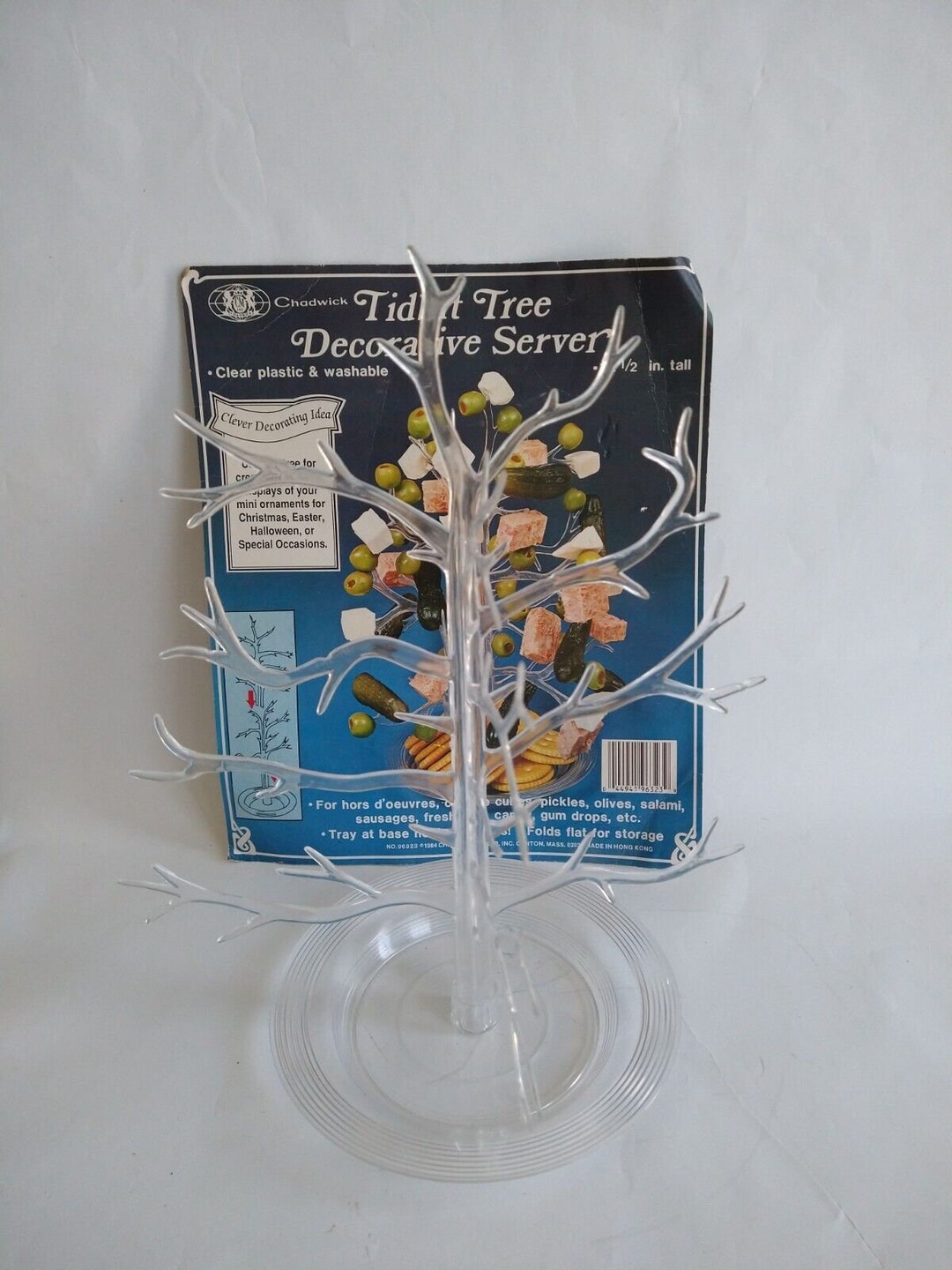 Vtg Holiday Tidbit Gumdrop Tree Plastic Clear Acrylic Server Stand ...