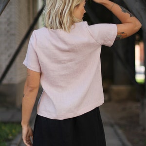 Linen Basic Blouse LILY, Printable PDF, XXS-L Sizes, Womens Sewing ...