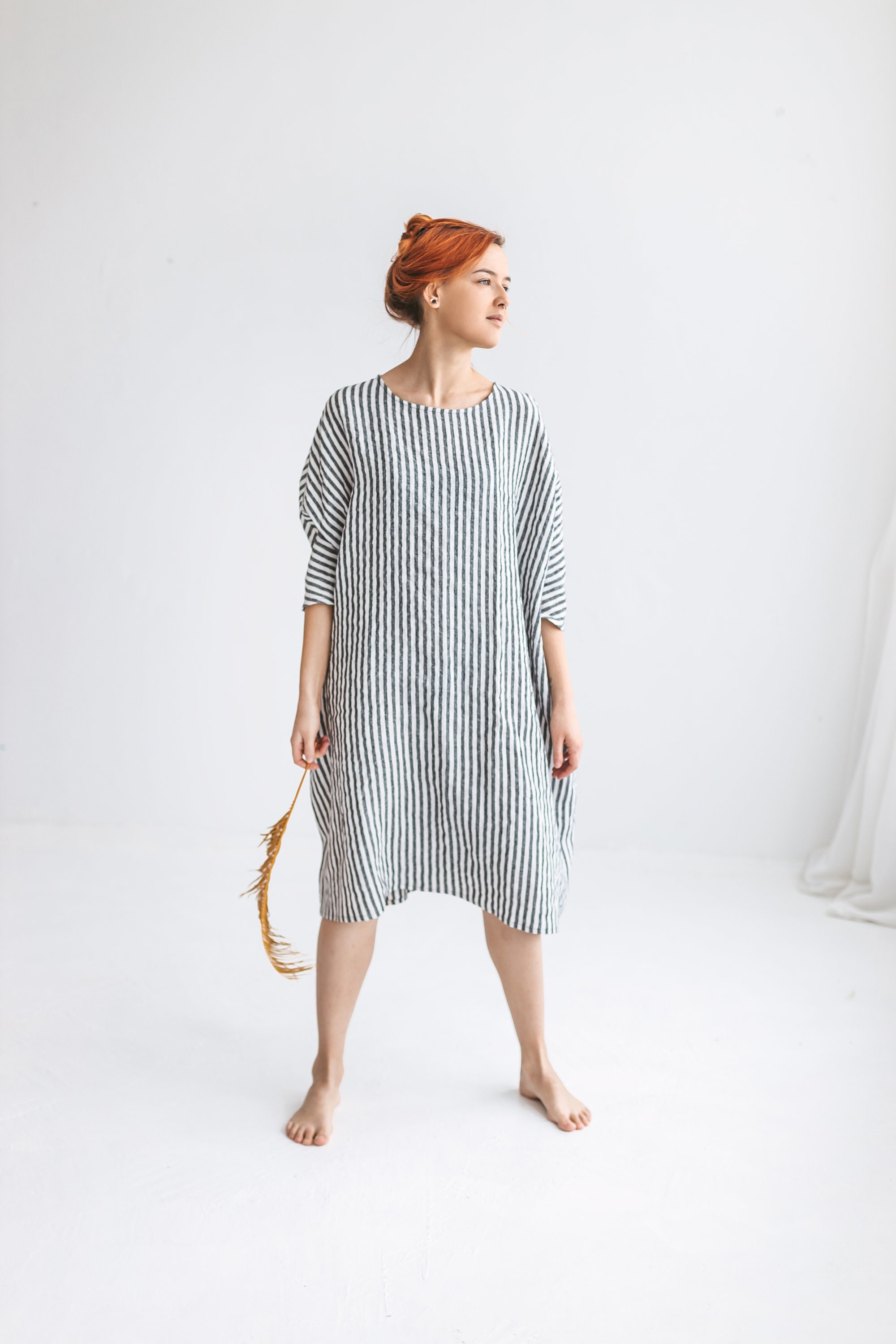 Kimono Linen Dress Sewing Pattern SAKURA One Size 3XL-4XL - Etsy