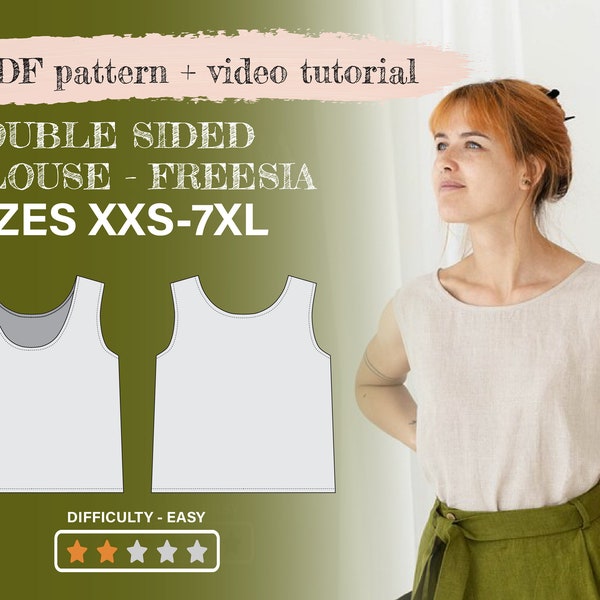 Linen Tank Top Pattern - Etsy