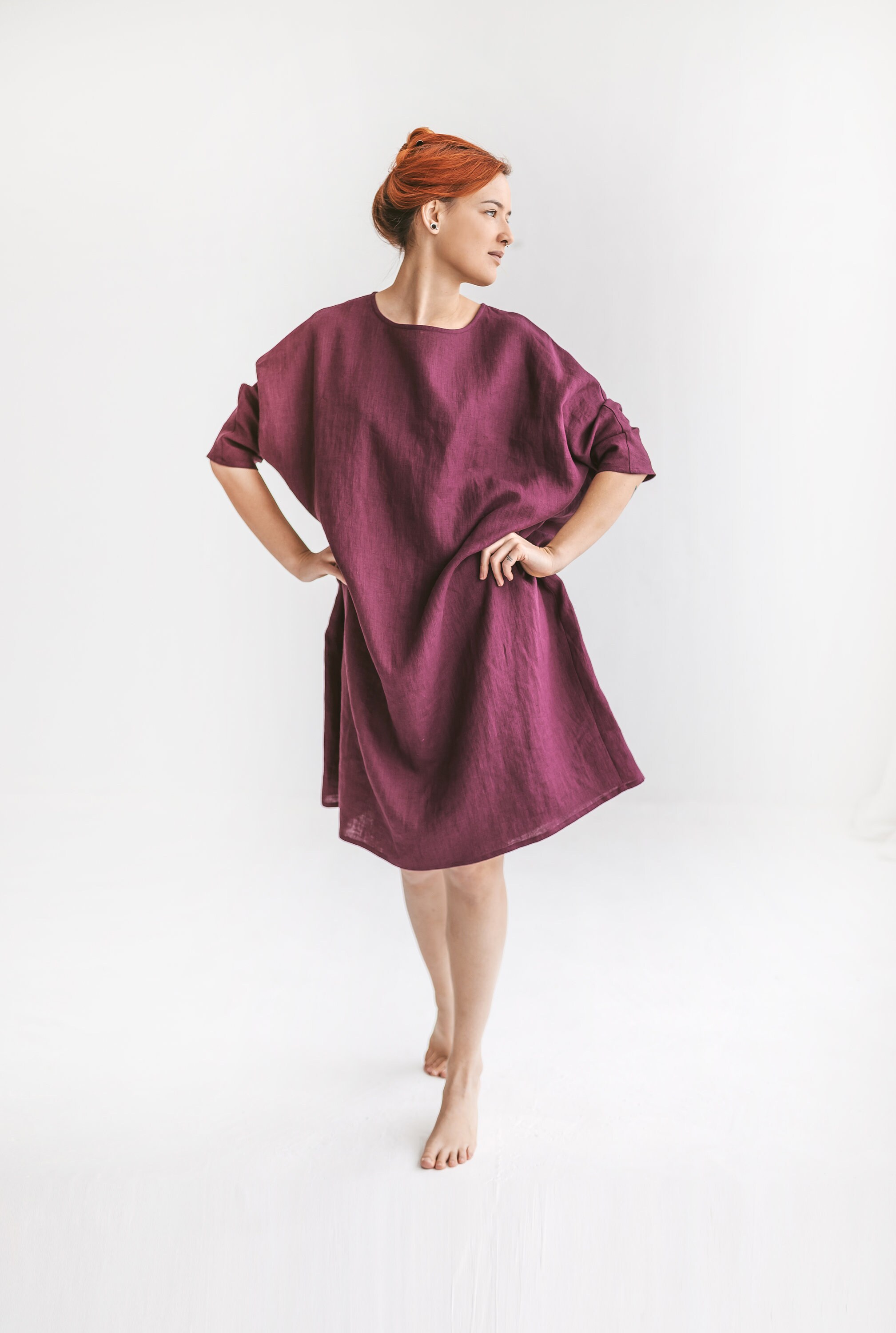 Kimono Linen Dress Sewing Pattern SAKURA One Size 3XL-4XL - Etsy