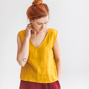 Linen Tank Top Printable PDF, Linen Basic Blouse, Easy to Sew, Womens ...