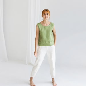 Linen Tank Top Sewing Pattern, Linen Basic Blouse, Shift Blouse, for ...