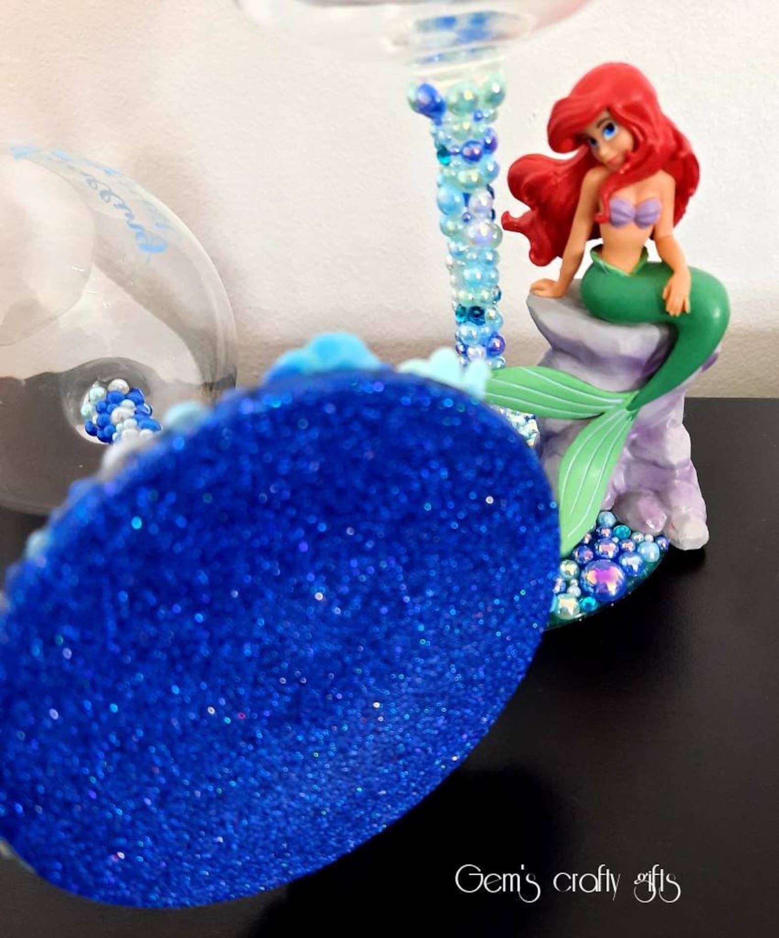Little Mermaid and Eric Wine Glass Ariel Prince Eric Couple - Etsy UK