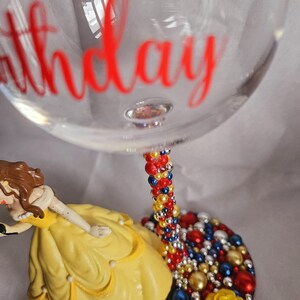 Belle Wine Glass, Belle Glass, Beauty and the Beast, Belle Gift, Disney ...