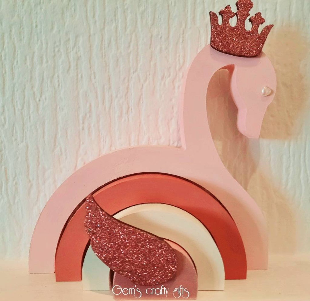 Swan Sign, Rainbow Sign, Wooden Rainbow Gift, Swan Plaque, Swan ...