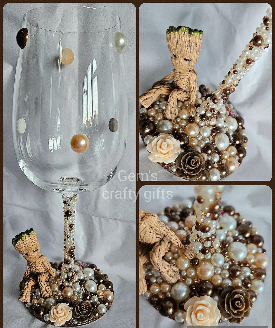 Baby Groot Wine Glass, Groot Glass, Guardians of the Galaxy, Groot Gift ...