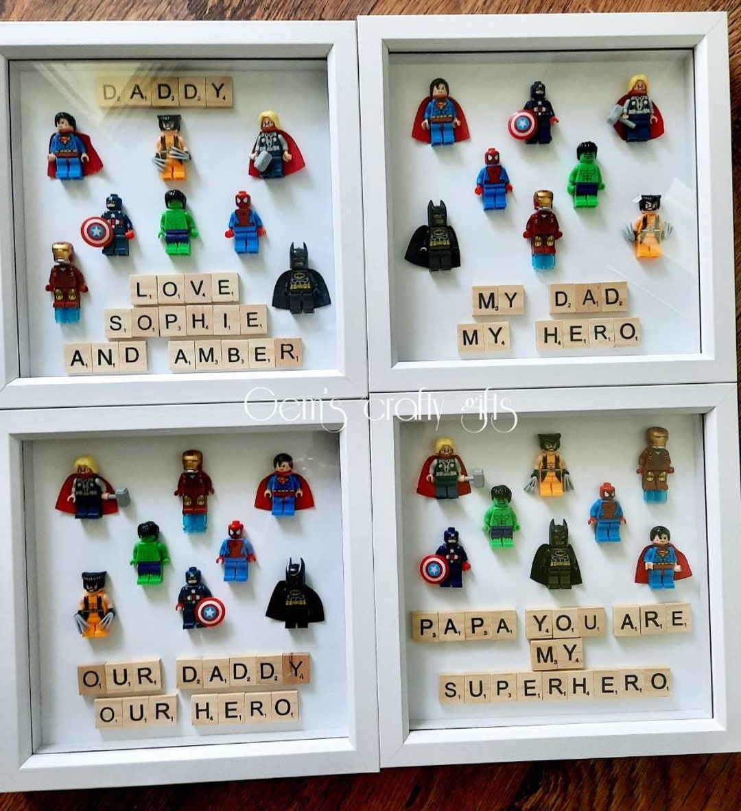 Superhero Gift Personalised Superhero Frame Scrabble Frame - Etsy