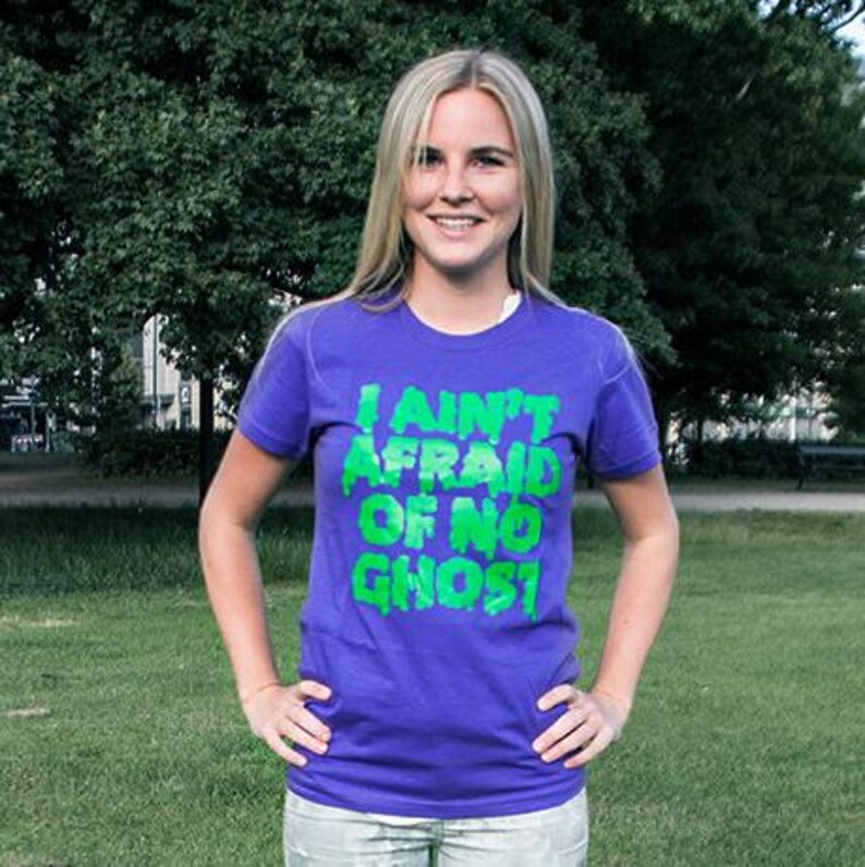 He Slimed Me T-shirt, Aint Afraid of Ghosts Shirt, Ghostbuster Shirt ...