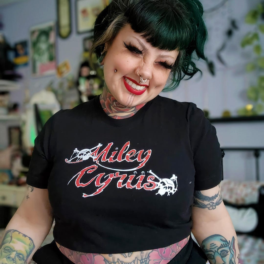 Miley Cyrus Graphic Tee, Motley Crue Graphic Tee, Miley Cyrus Merch ...