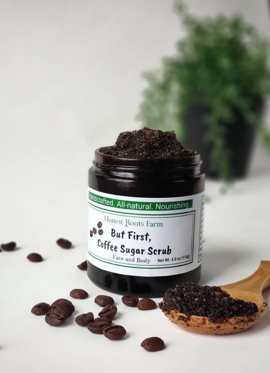 Organic Coffee Scrub / Natural Sugar Scrub / Coffee Body Scrub ...