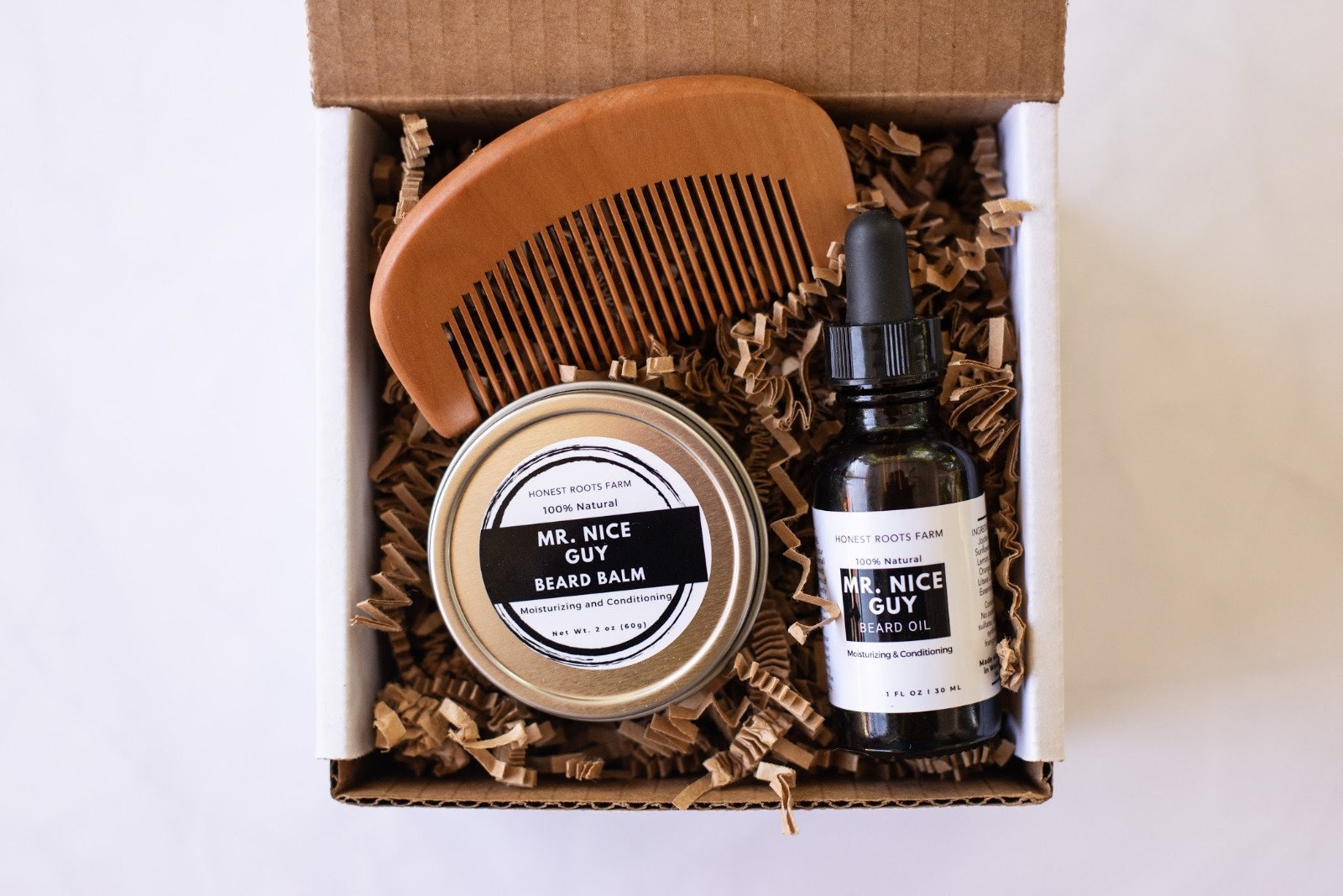 Beard Kit for Men With Beard Oil, Beard Balm, and a Beard Comb - Etsy
