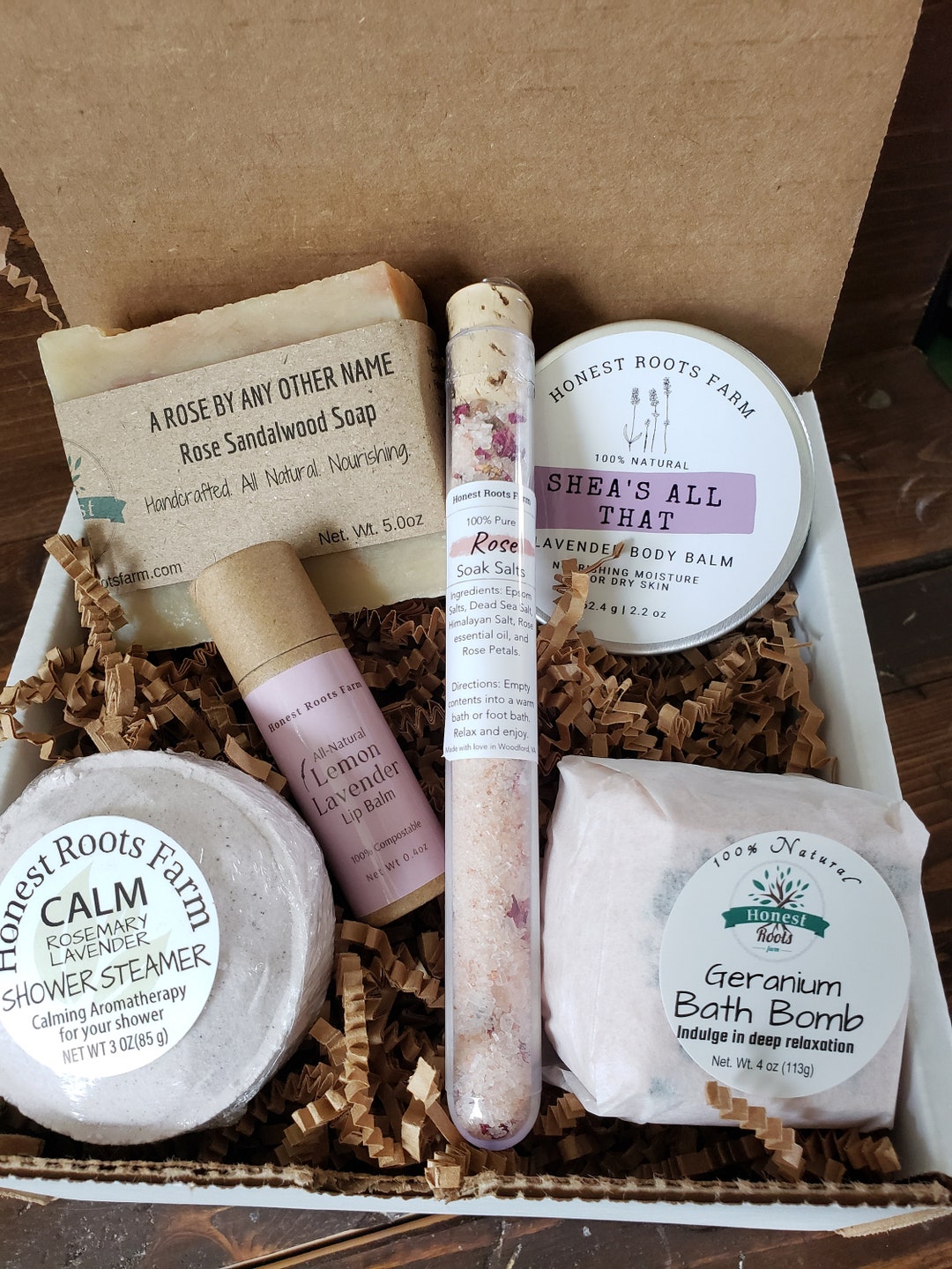 Spa Birthday Gift Box With All Natural and Organic Bath Bombs, Shower ...