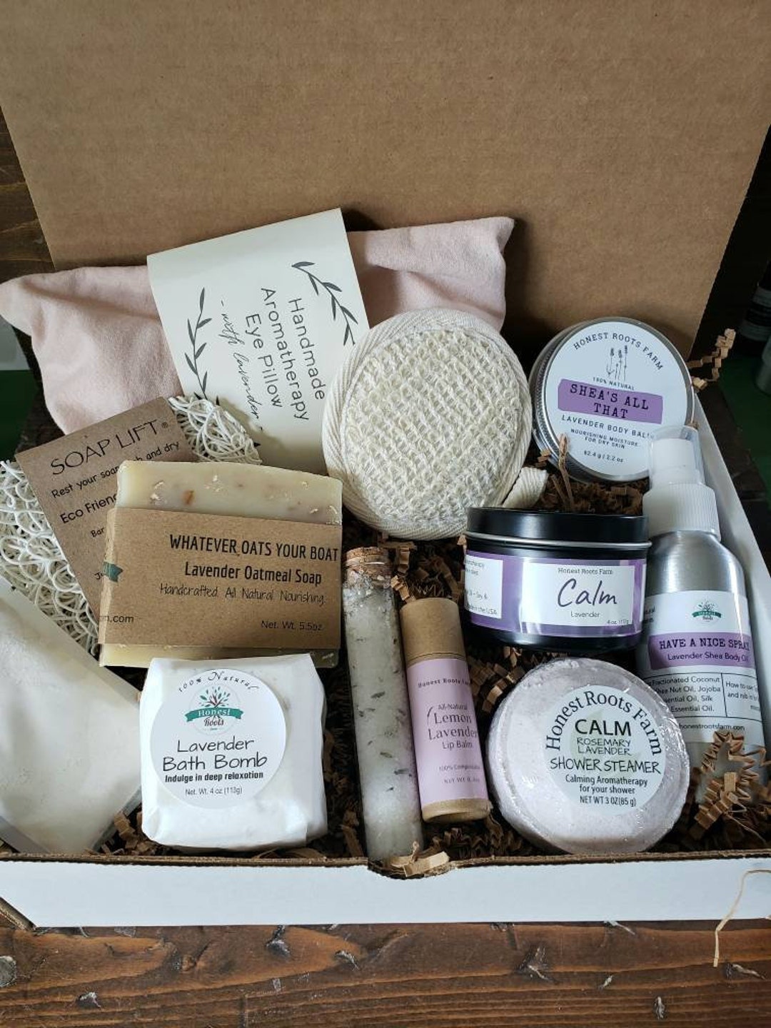 Lavender Gift Box Natural Self Care Kit / Self Care Package / Self Care ...