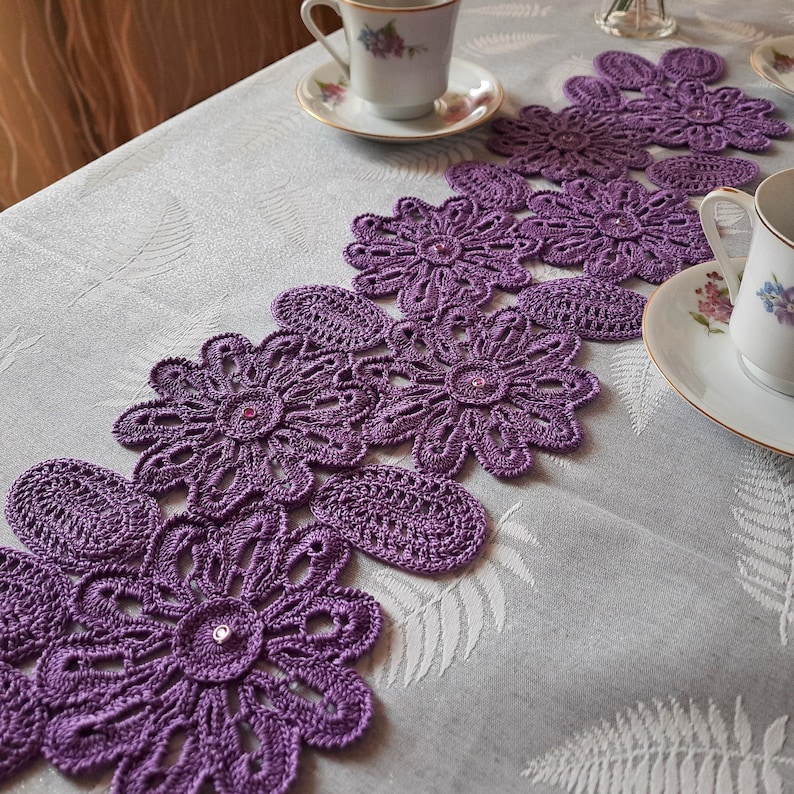 TUTORIAL Crochet TABLE Runner CENTERPIECE Pattern Gift for - Etsy